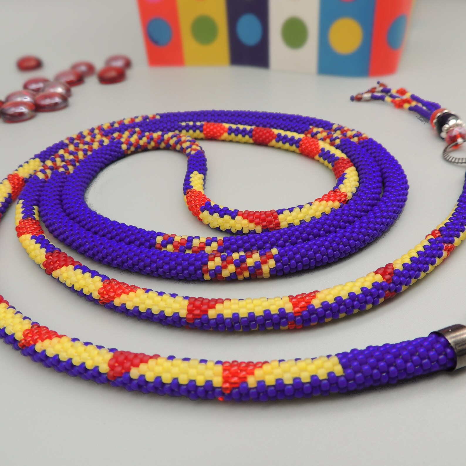 Bead Crochet Drape Lariat Carnival - Etsy