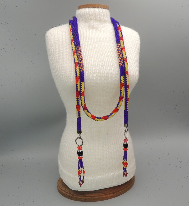 Bead Crochet Drape Lariat Carnival - Etsy