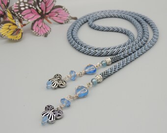 Crochet Lariat Necklace - Etsy