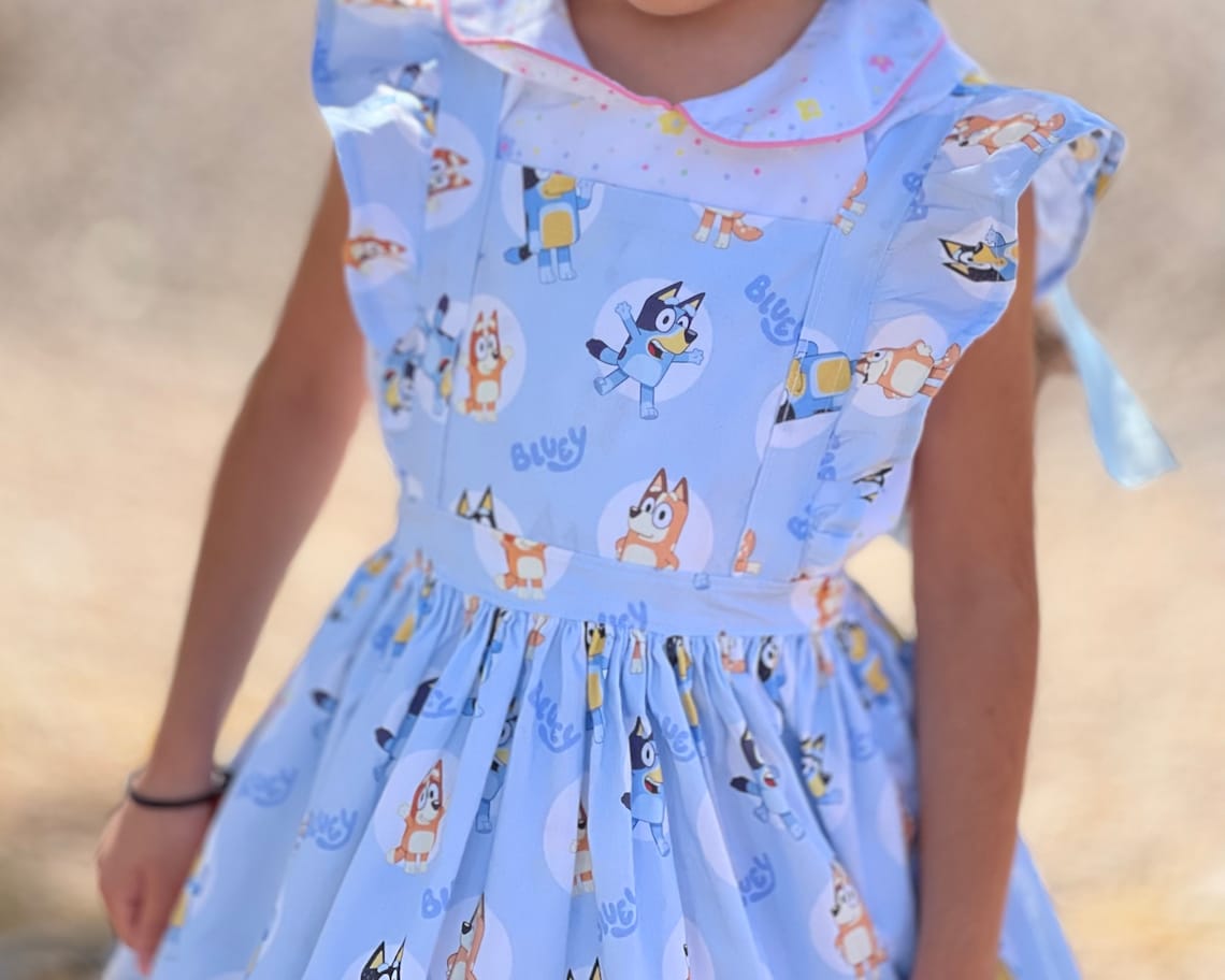 Bluey Girls Ruffle Dress - Etsy