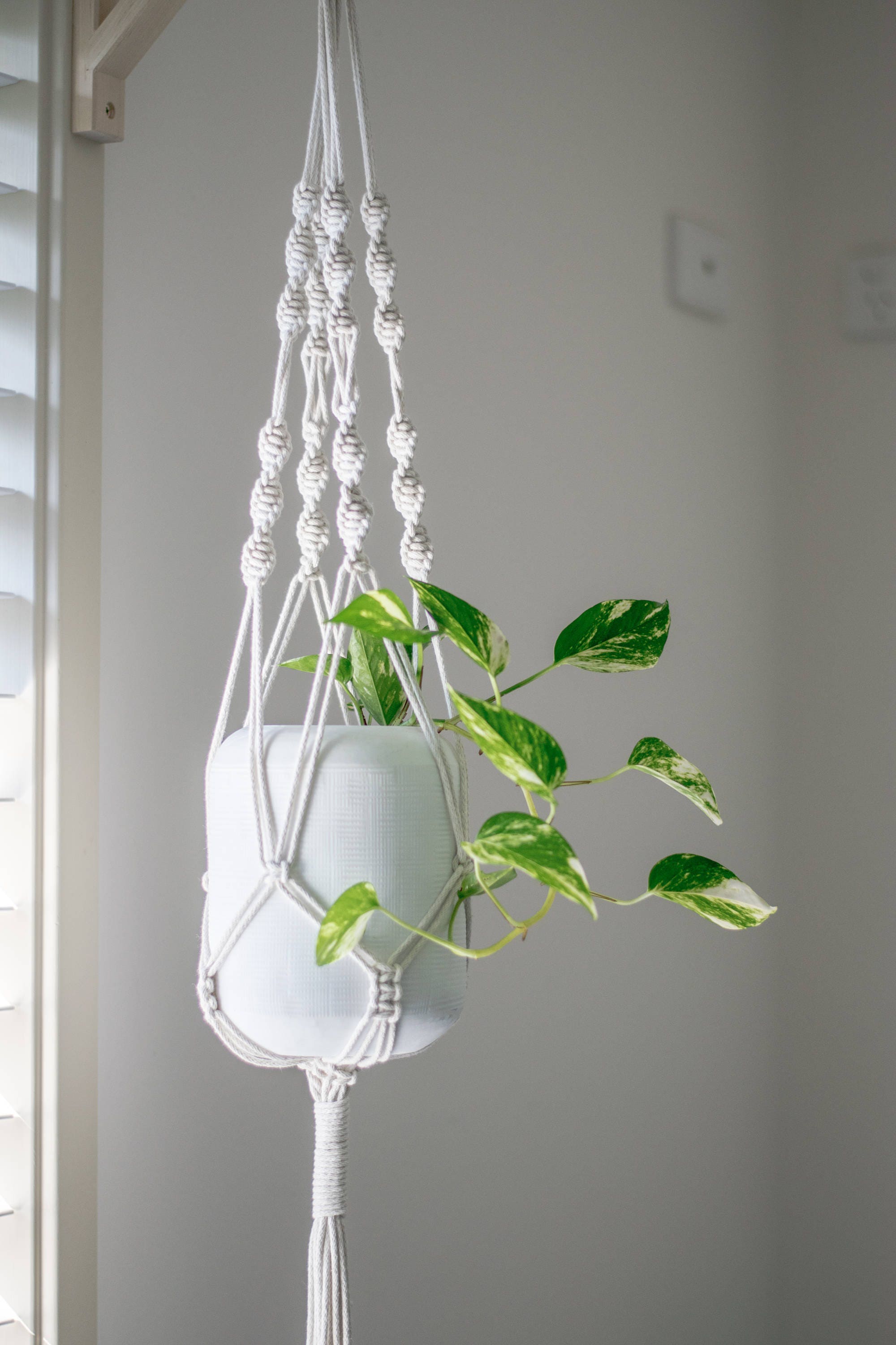 Macrame Plant Hanger, Pot Plant Holder, Boho Fibre Art - Etsy