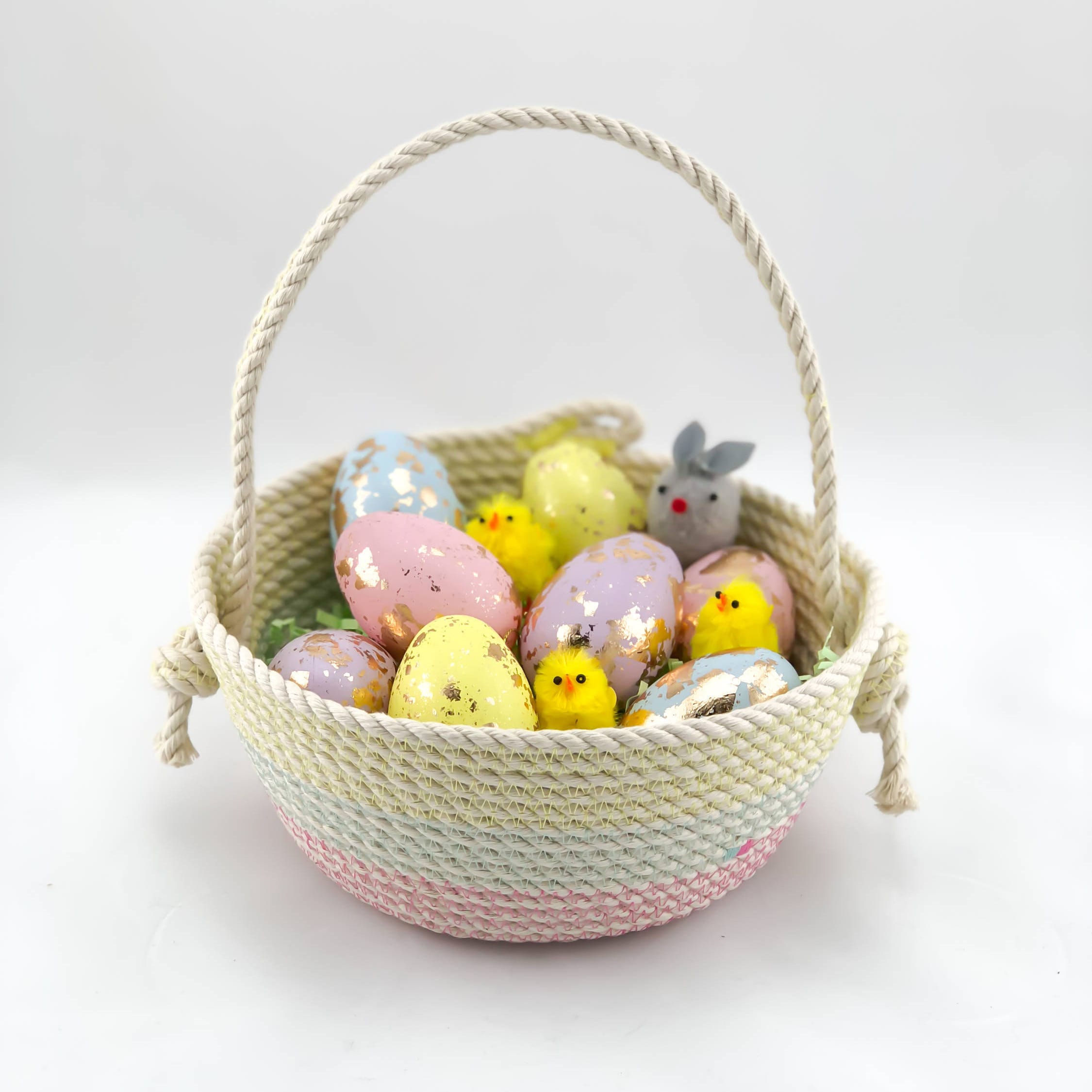 Easter Basket Rope basket Basket with handle storage | Etsy