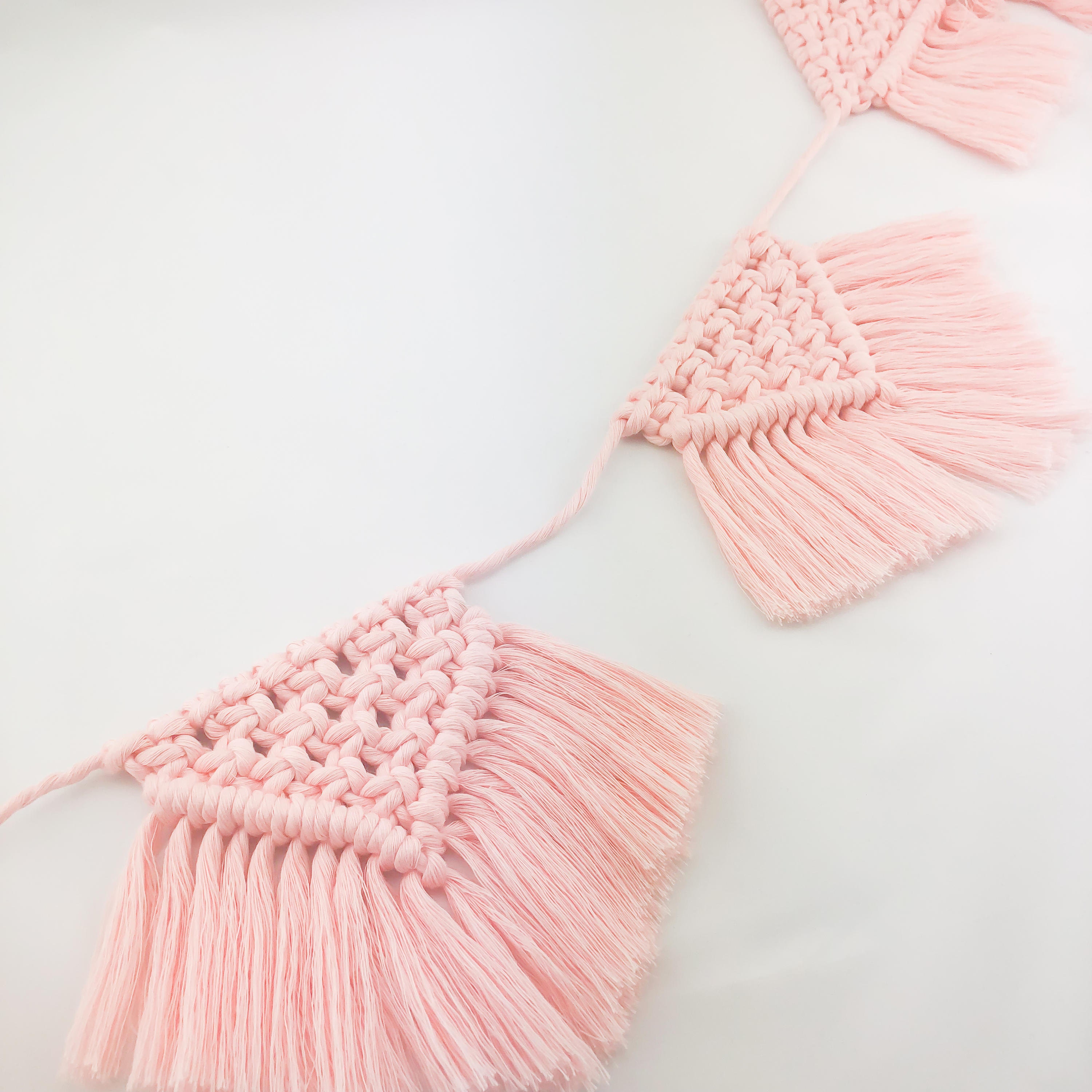 Pink Macrame Bunting Nursery Bunting Macrame Garland - Etsy Australia
