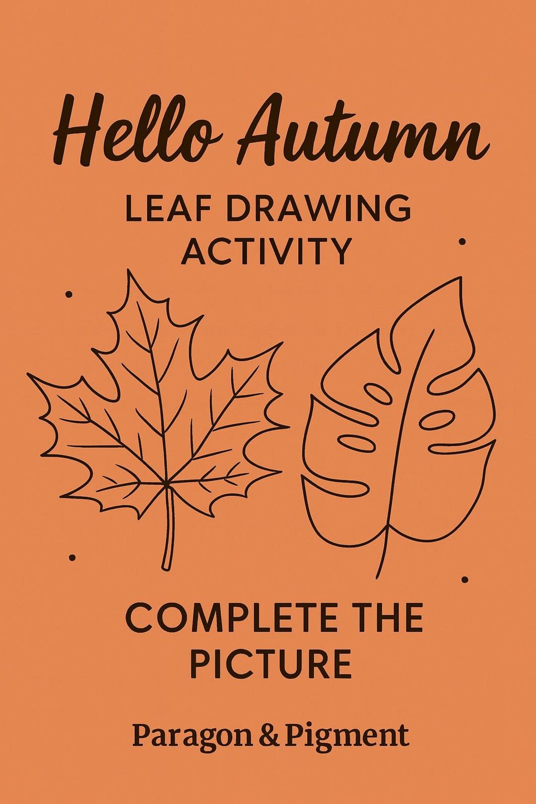 Autumn Leaf Drawing Activity | 2 Part | Fine Motor Skills Worksheet ...