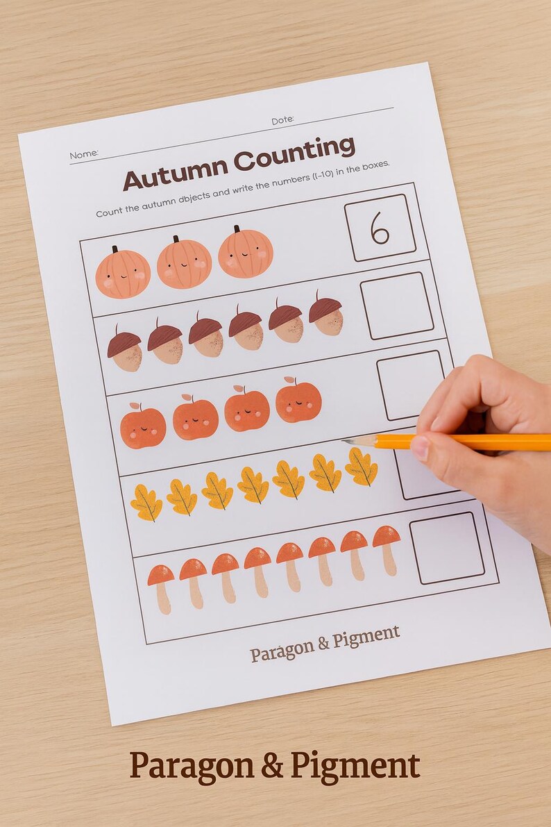 Fall Preschool Activity Pack – Printable Kids Learning Worksheets (PDF ...