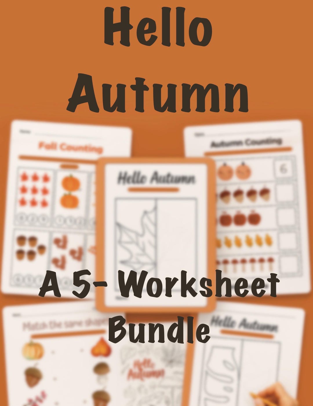 Fall Preschool Activity Pack – Printable Kids Learning Worksheets (PDF ...