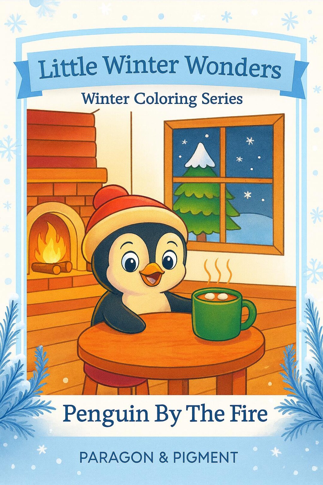 Penguin Coloring Page | Winter Kids Activity (digital Download) - Etsy