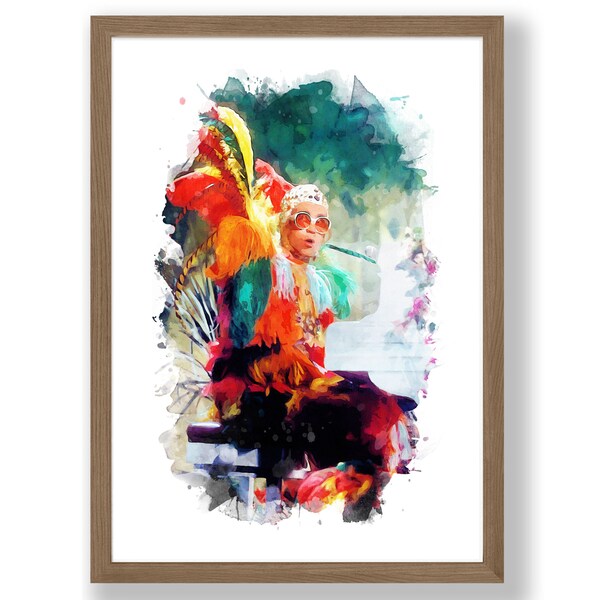 Elton John Print Etsy
