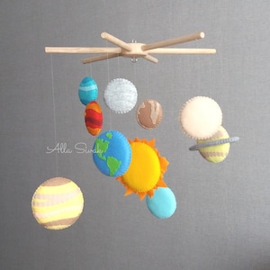 Solar system mobile Space mobile Planet mobile Outer space | Etsy