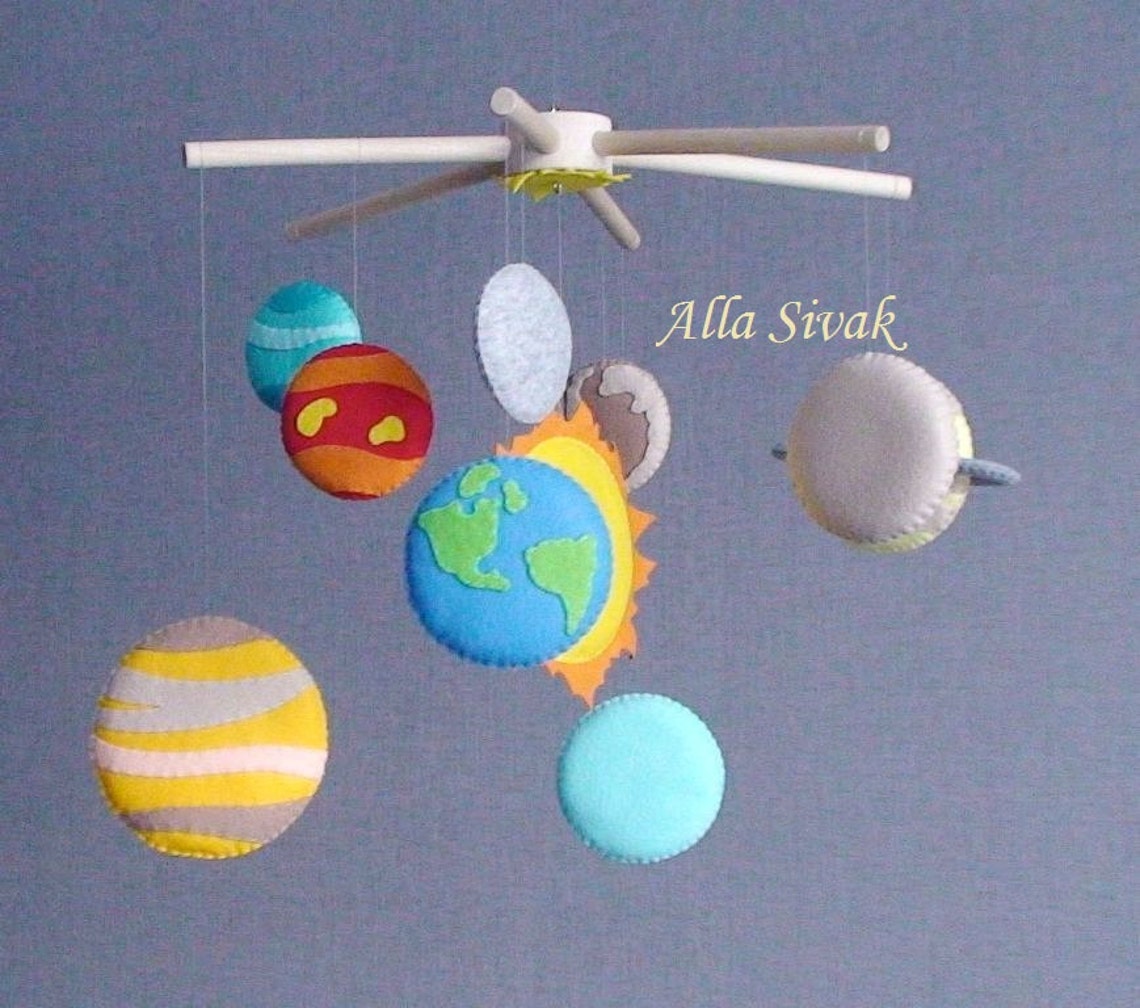 Solar system mobile Space mobile Planet mobile Outer space | Etsy