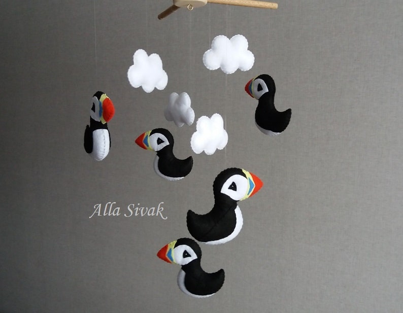 Arctic Baby Mobile Penguin Mobile Contrast Mobile Nordic | Etsy