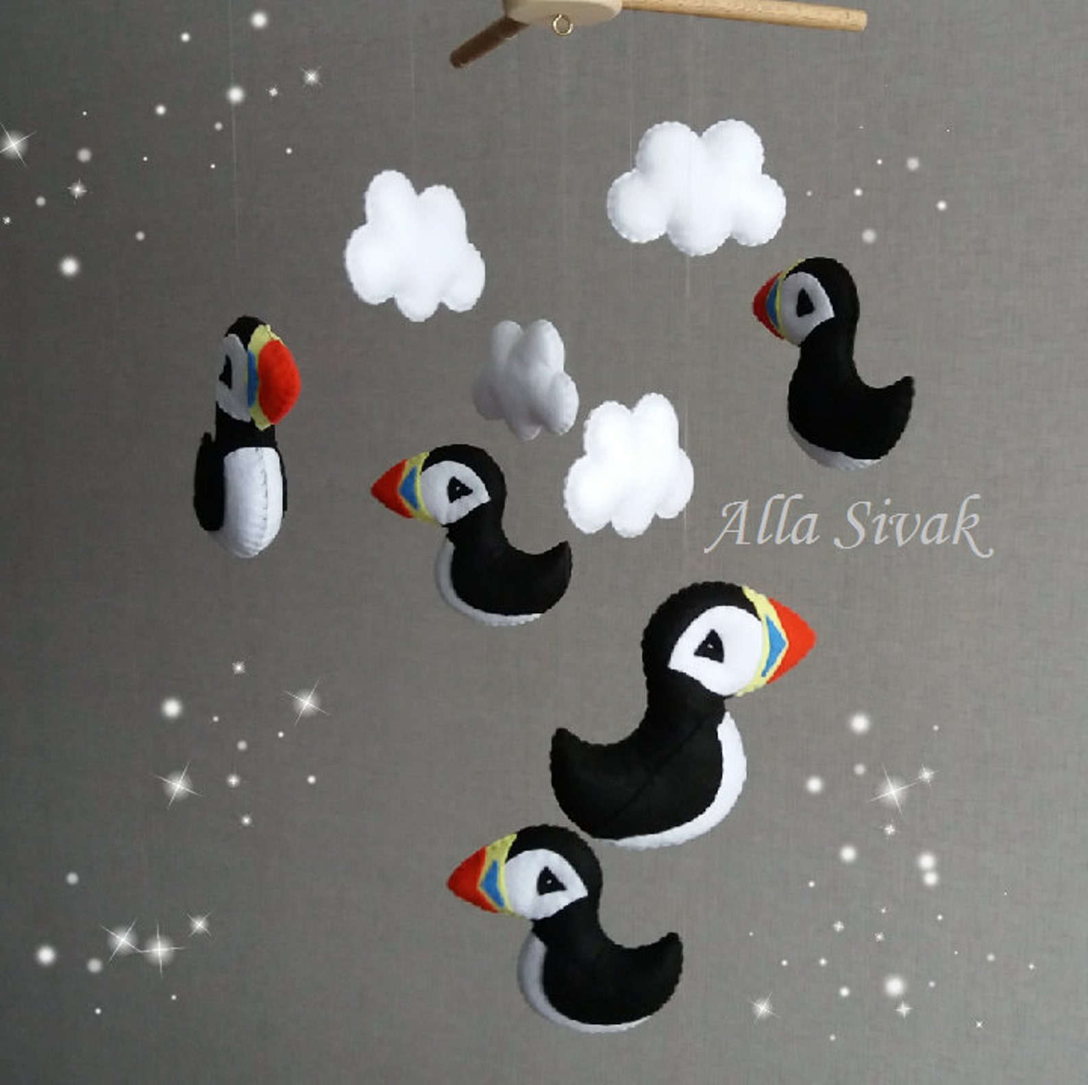 Arctic Baby Mobile Penguin Mobile Contrast Mobile Nordic - Etsy