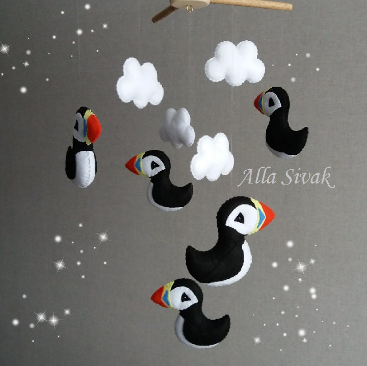Arctic Baby Mobile Penguin Mobile Contrast Mobile Nordic - Etsy
