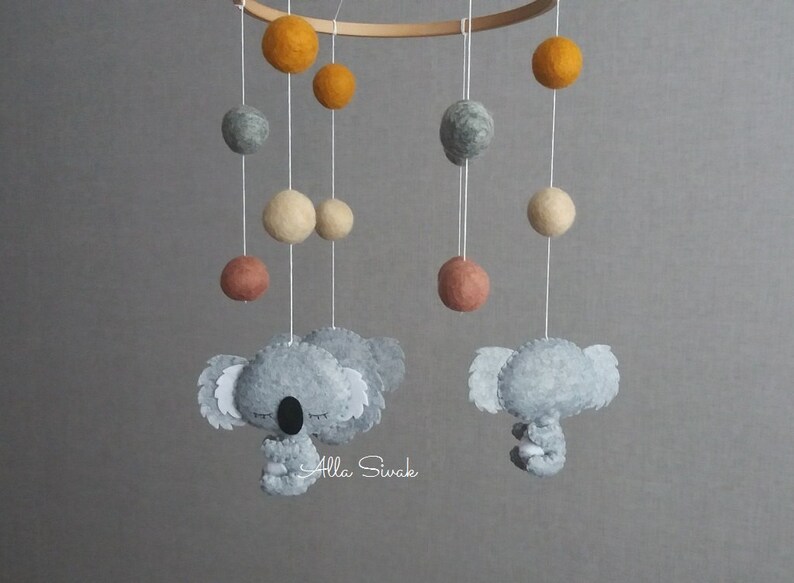Koala Baby Mobile Koala Nursery Decor Koala Bear Mobile - Etsy