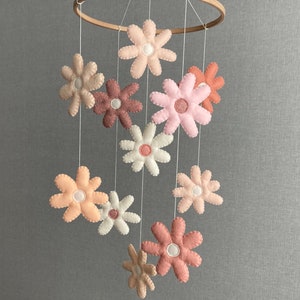 Daisy Baby Mobile, Baby Girl Mobile, Flower Mobile, Crib Mobile, Flower ...