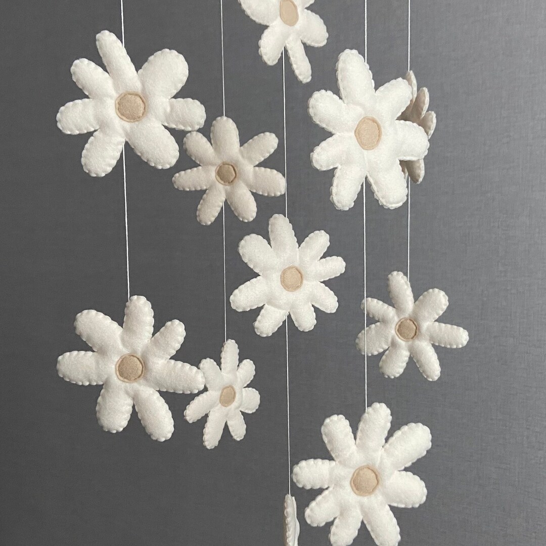 Baby Mobile Girl, Daisy Mobile, Crib Mobile Daisy, Flower Baby Mobile ...