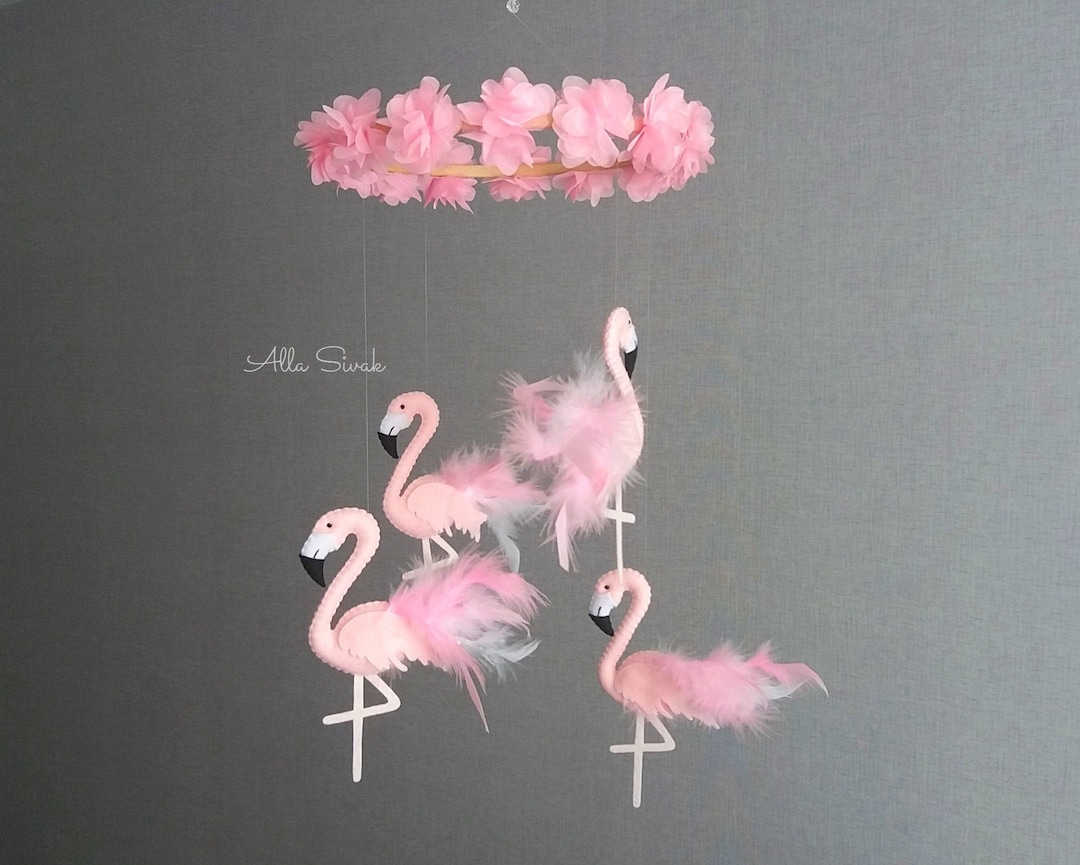 Flamingo Baby Mobile, Tropical Baby Mobile, Baby Girl Mobile, Safari ...