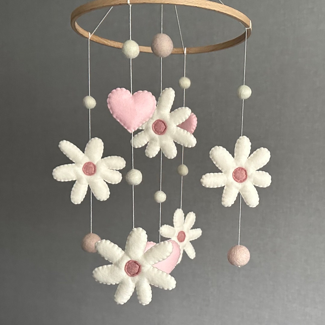 Baby Girl Mobile - Mobile Baby - Babyshower Gift - Baby Mobile - Daisy ...