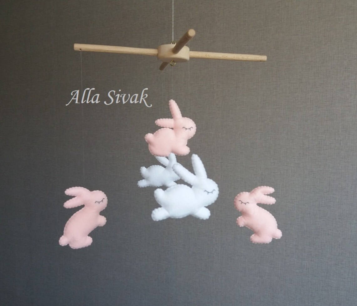Bunny baby mobile Rabbit mobile Peter rabbit mobile Bunny | Etsy