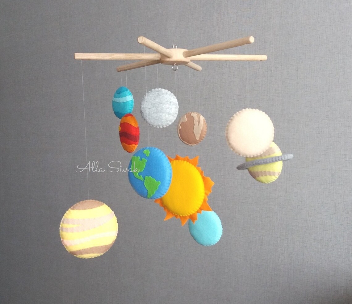 Solar system mobile Space mobile Planet mobile Outer space | Etsy