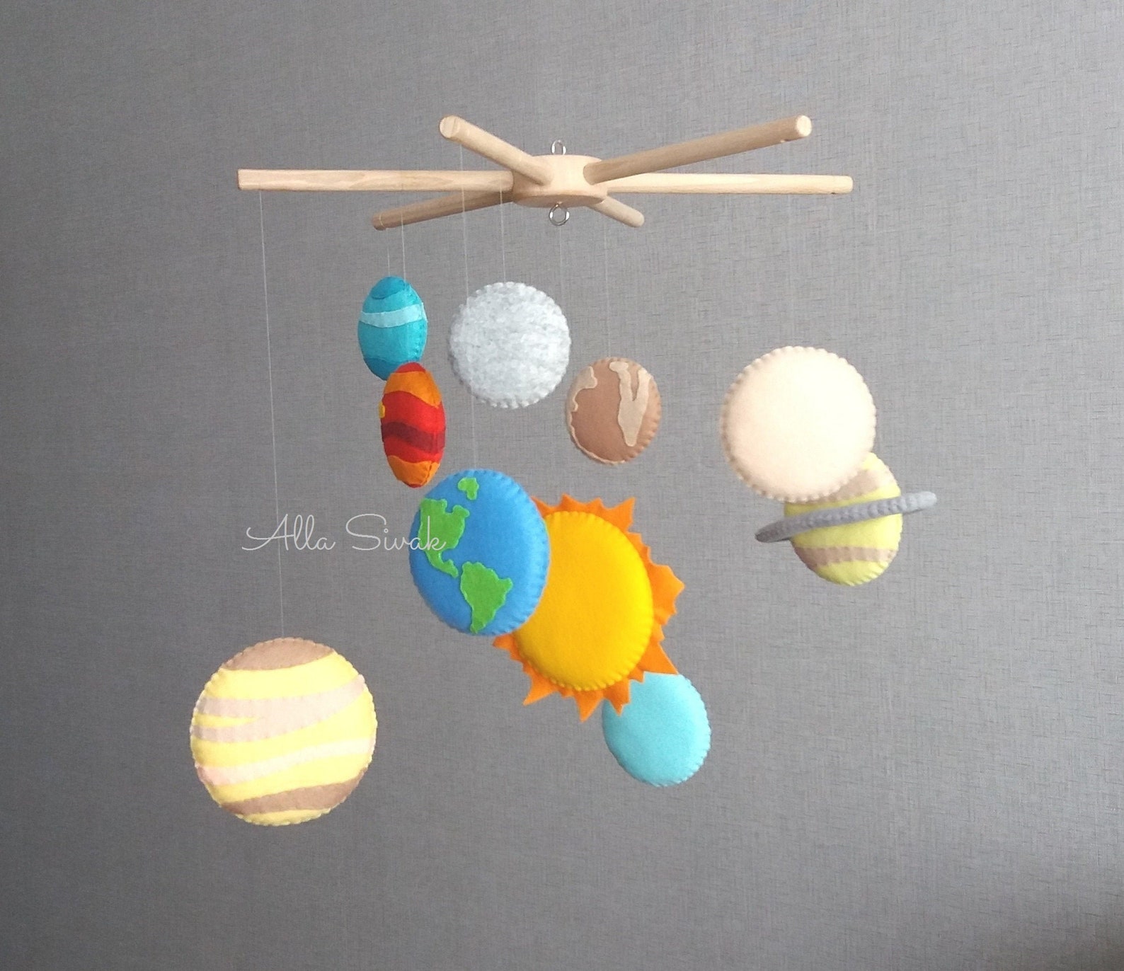 Solar system mobile Space mobile Planet mobile Outer space | Etsy