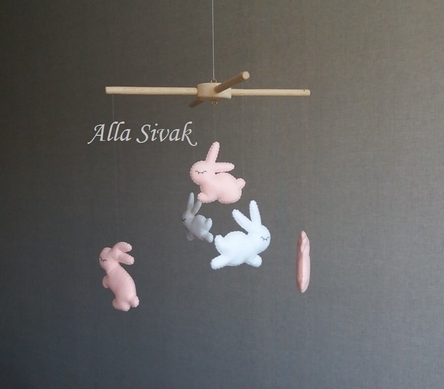 Bunny baby mobile Rabbit mobile Peter rabbit mobile Bunny | Etsy