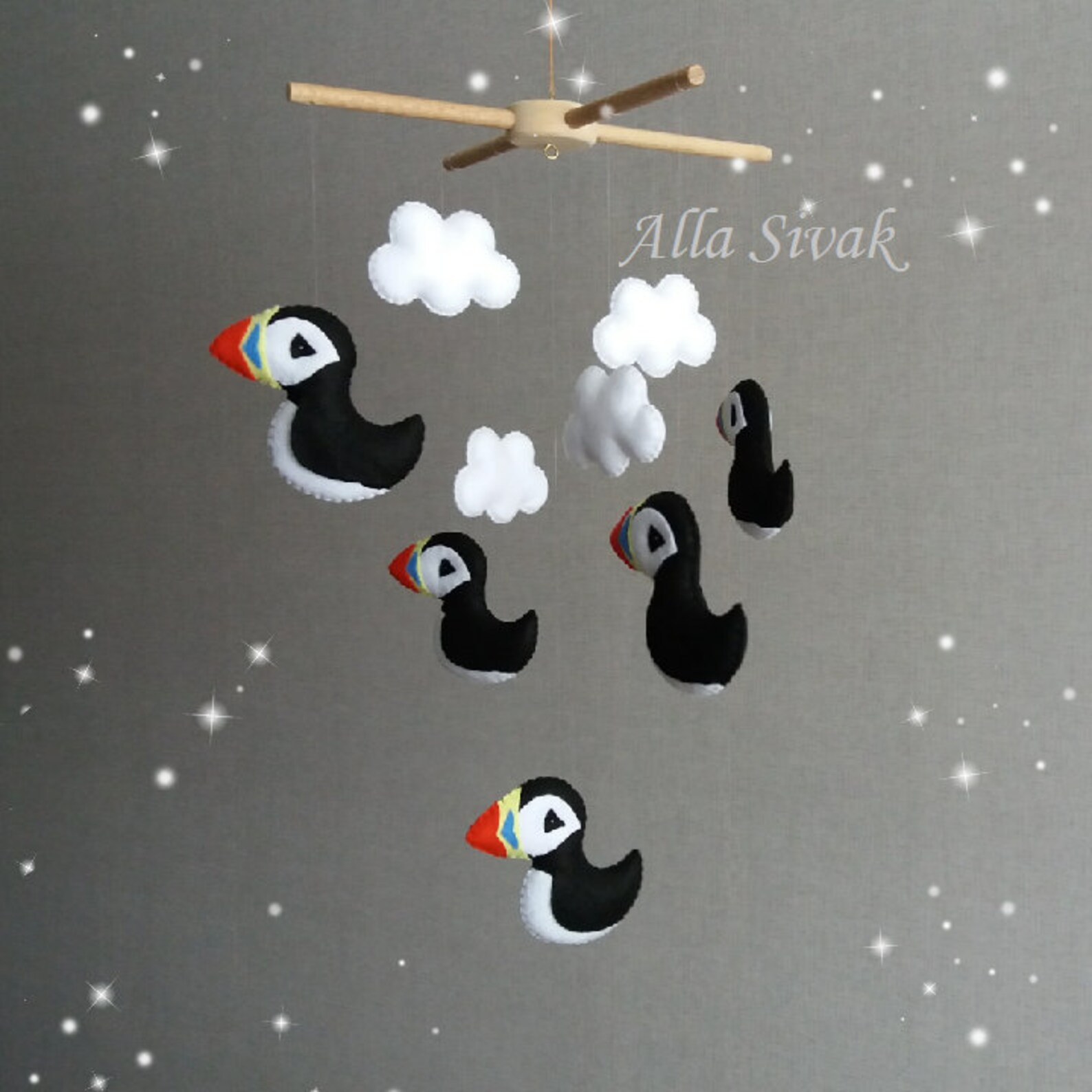 Arctic Baby Mobile Penguin Mobile Contrast Mobile Nordic | Etsy