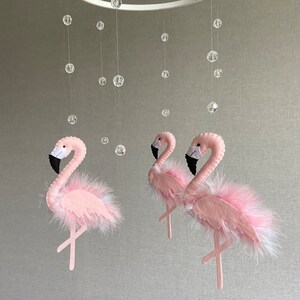 Flamingo Mobile Baby Mobile Girl Pink Flamingo Nursery Decor Tropical ...