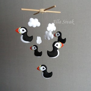 Arctic Baby Mobile, Penguin Mobile, Contrast Mobile, Nordic Nursery ...