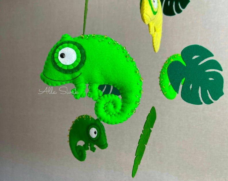 Felt Chameleon PDF Pattern Сhameleon Decor Lizard Plushie - Etsy