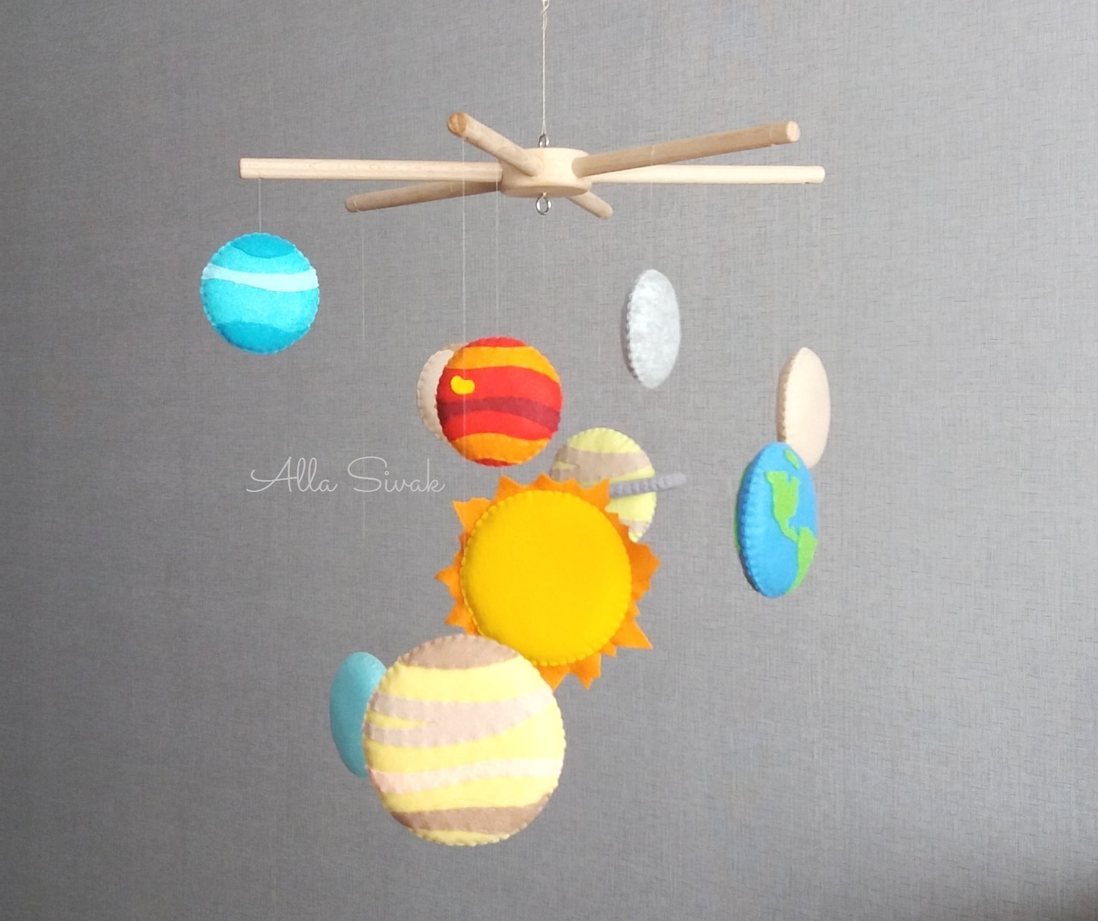 Solar system mobile Space mobile Planet mobile Outer space | Etsy