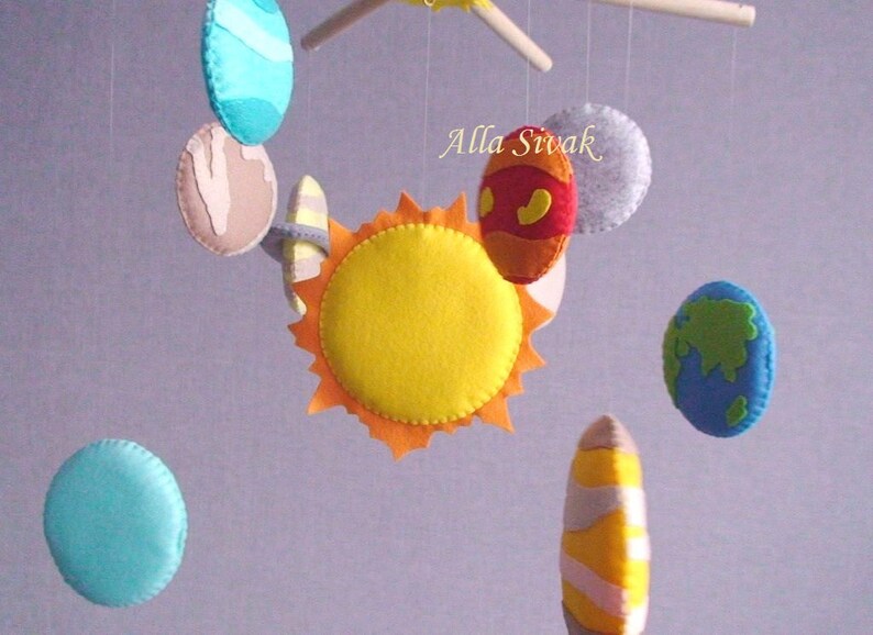 Solar system mobile Space mobile Planet mobile Outer space | Etsy