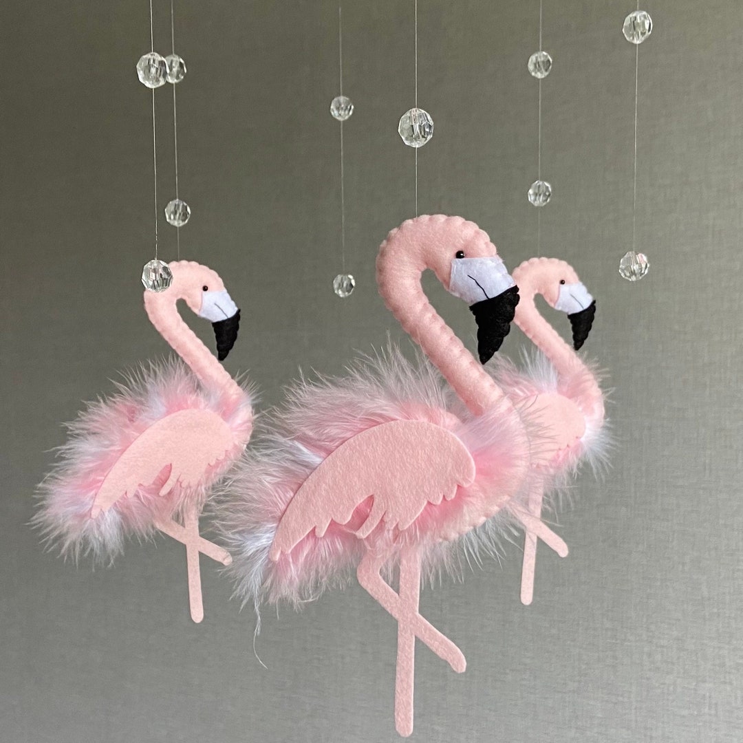 Flamingo Mobile Baby Mobile Girl Pink Flamingo Nursery Decor Tropical ...