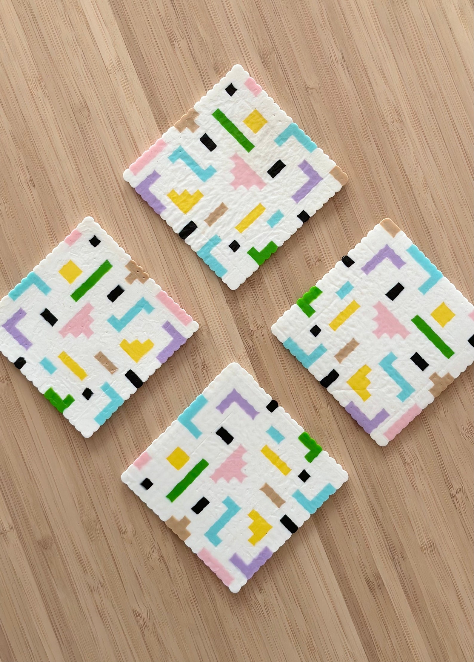 Colorful Perler Bead Coasters - Etsy