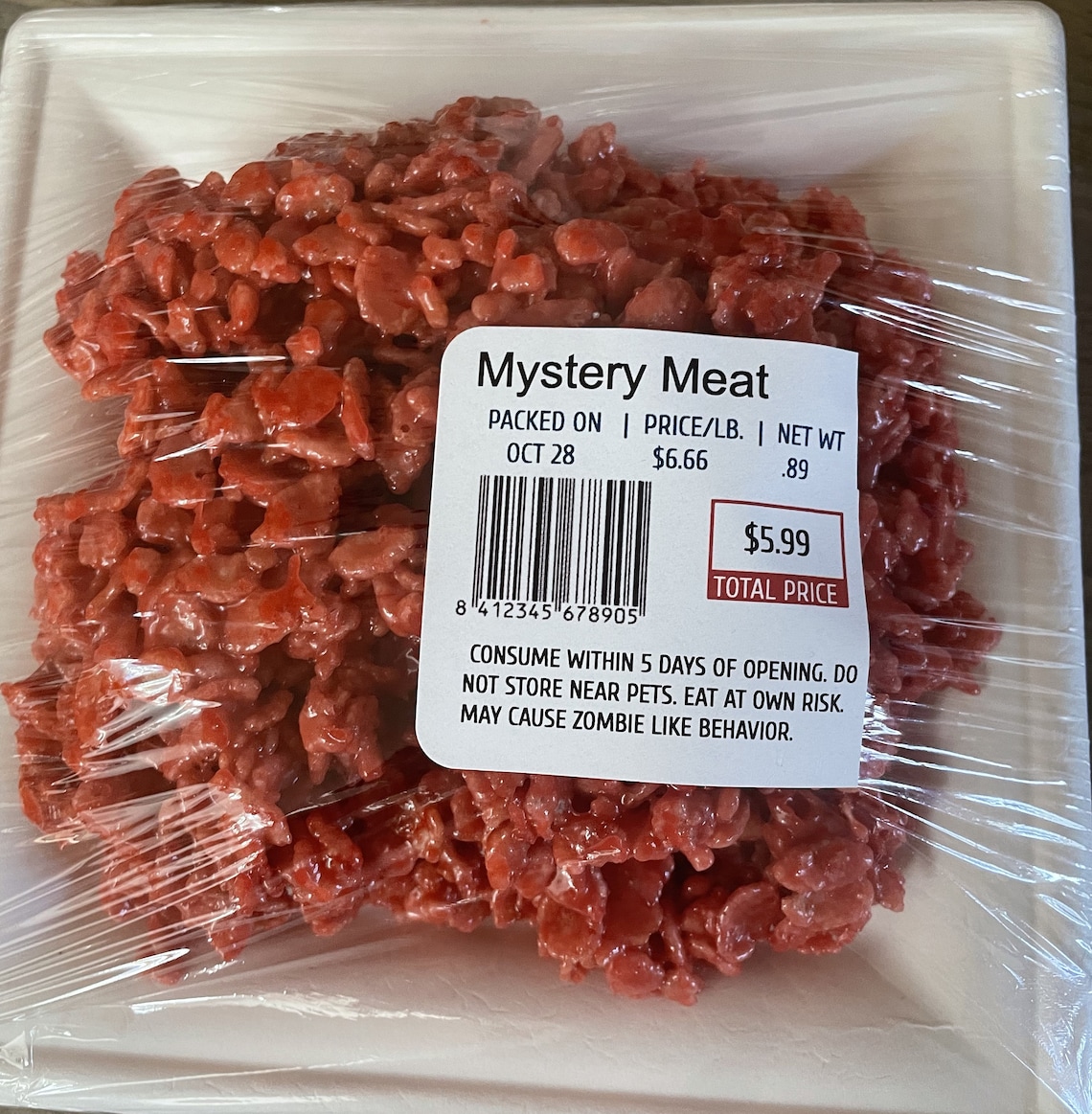 Halloween Haunted Food Labels for Party, Fun and Pranks, Mystery Meat ...