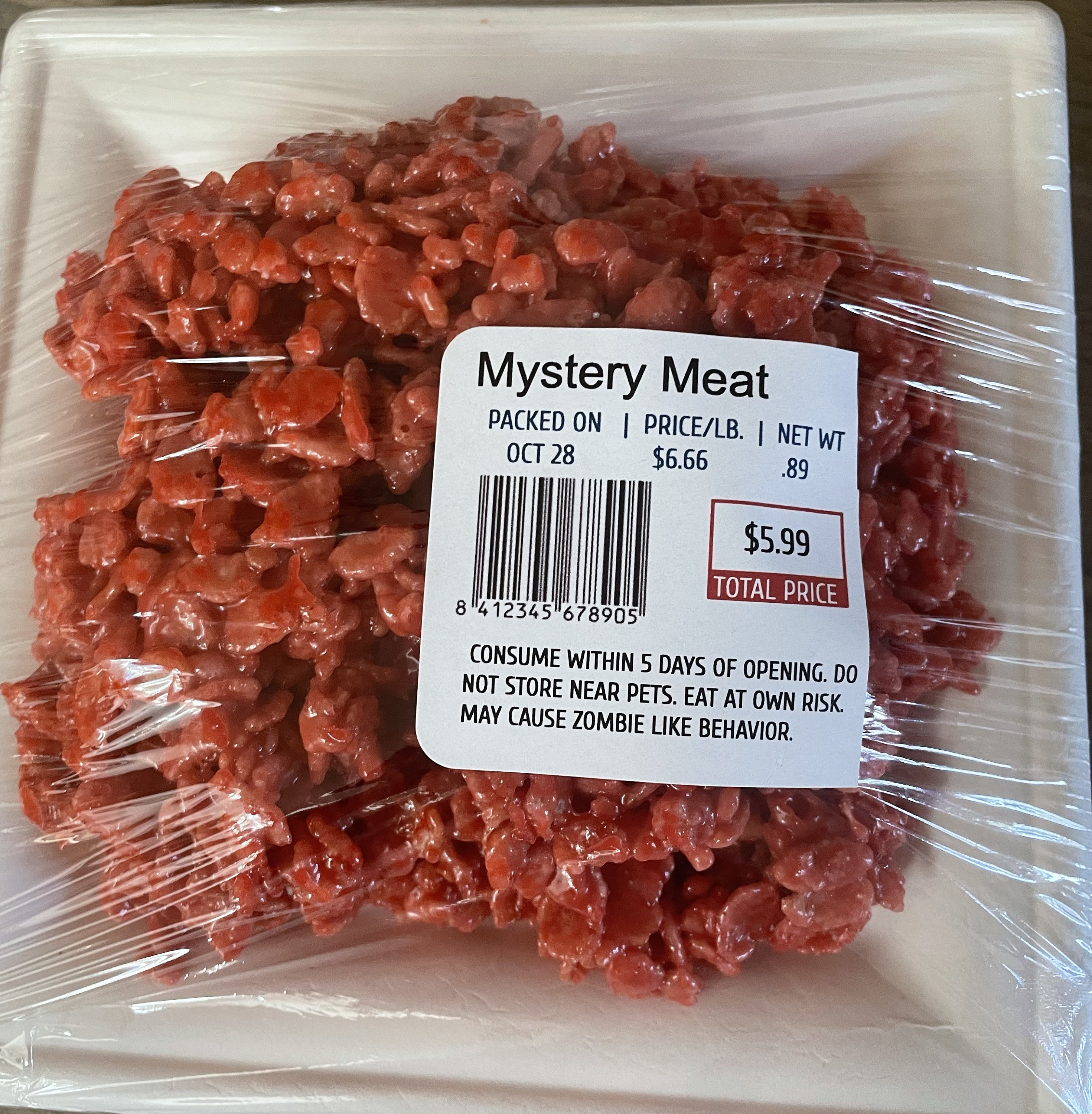 Halloween Haunted Food Labels for Party, Fun and Pranks, Mystery Meat ...