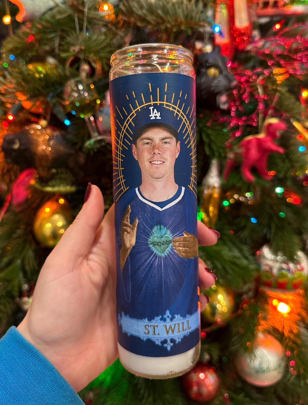 Will Smith Dodgers Glass Prayer Candle - Etsy