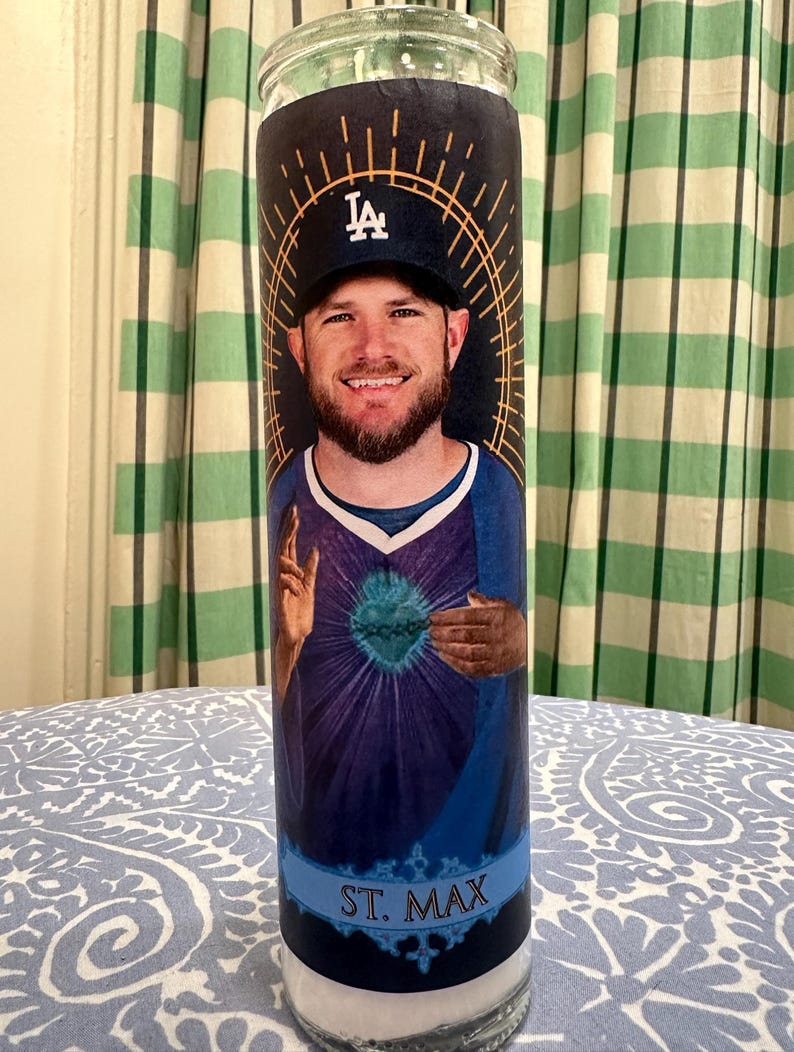 Max Muncy Dodgers Glass Prayer Candle - Etsy