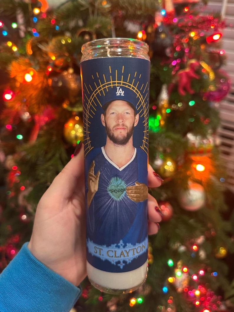 Clayton Kershaw Dodgers Glass Prayer Candle - Etsy