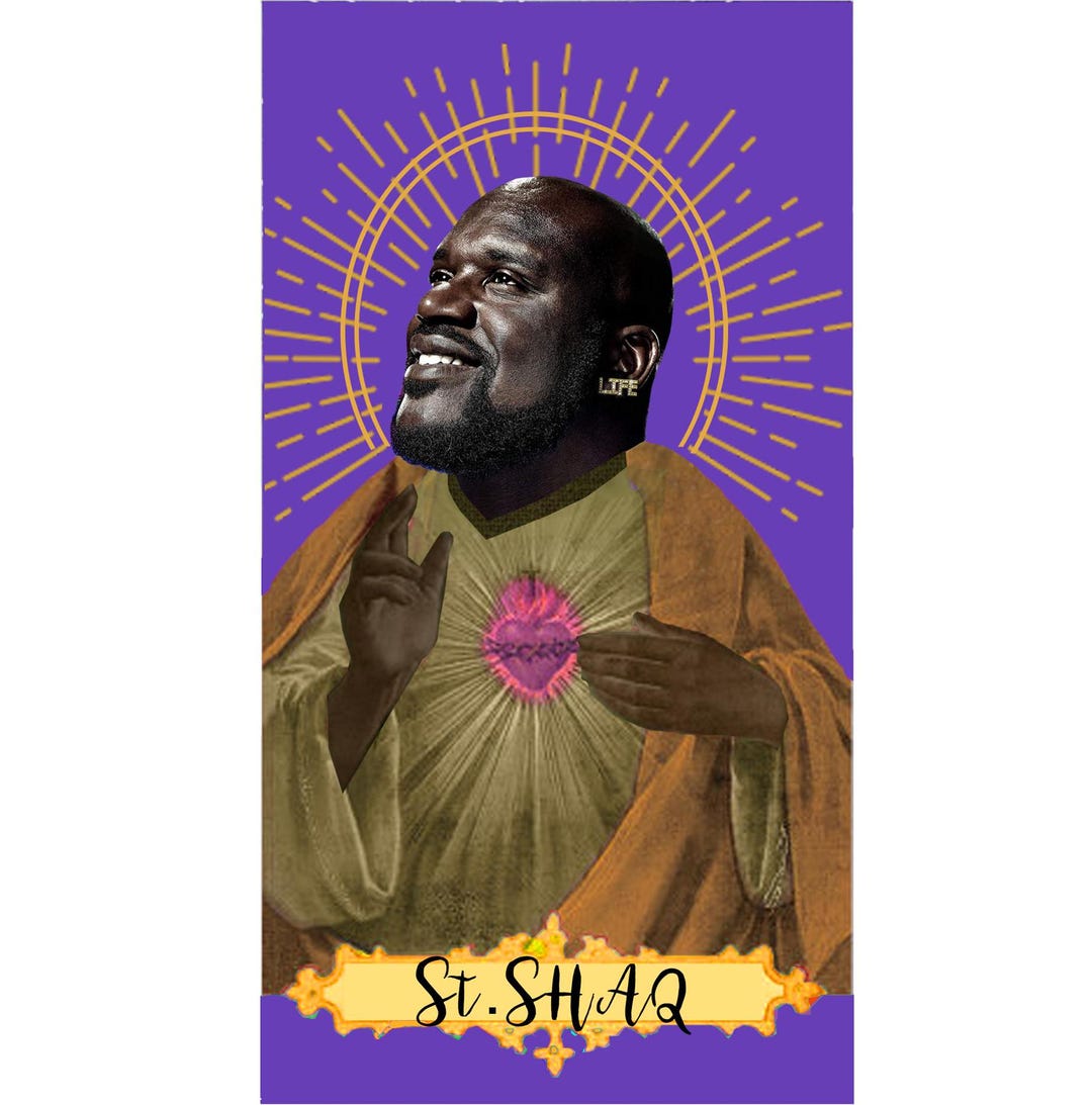 St. SHAQ Shaquille Oneal Glass Prayer Candle - Etsy