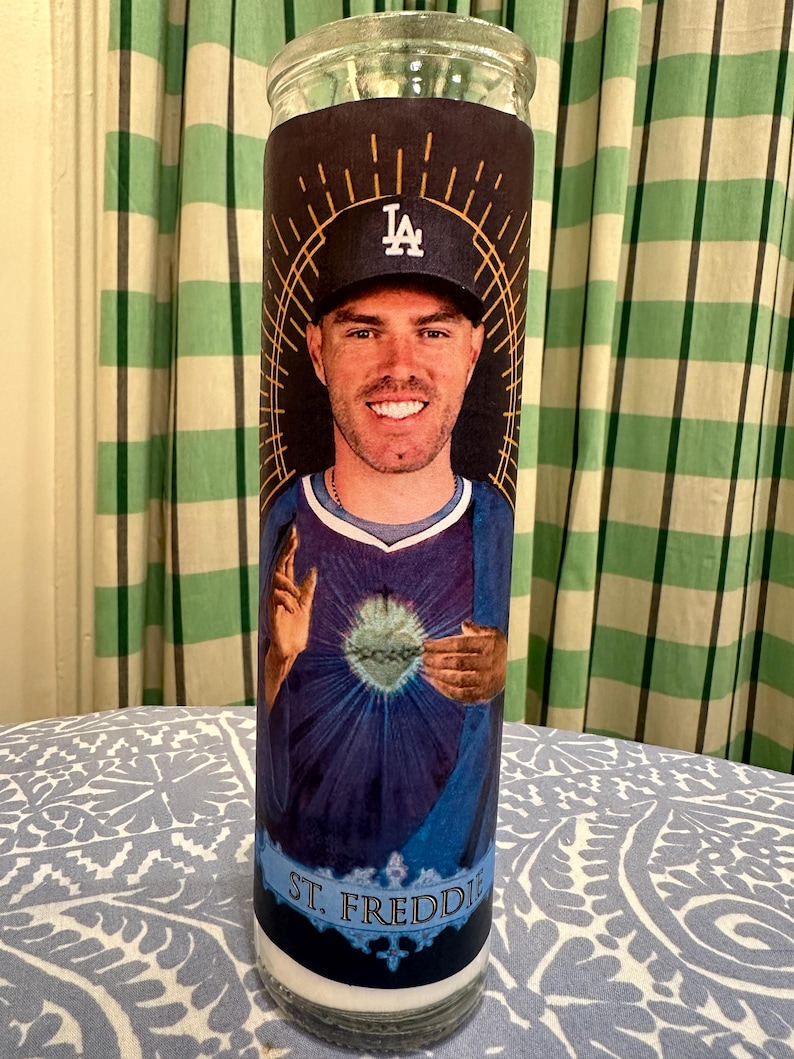 Freddie Freeman Dodgers Glass Prayer Candle - Etsy