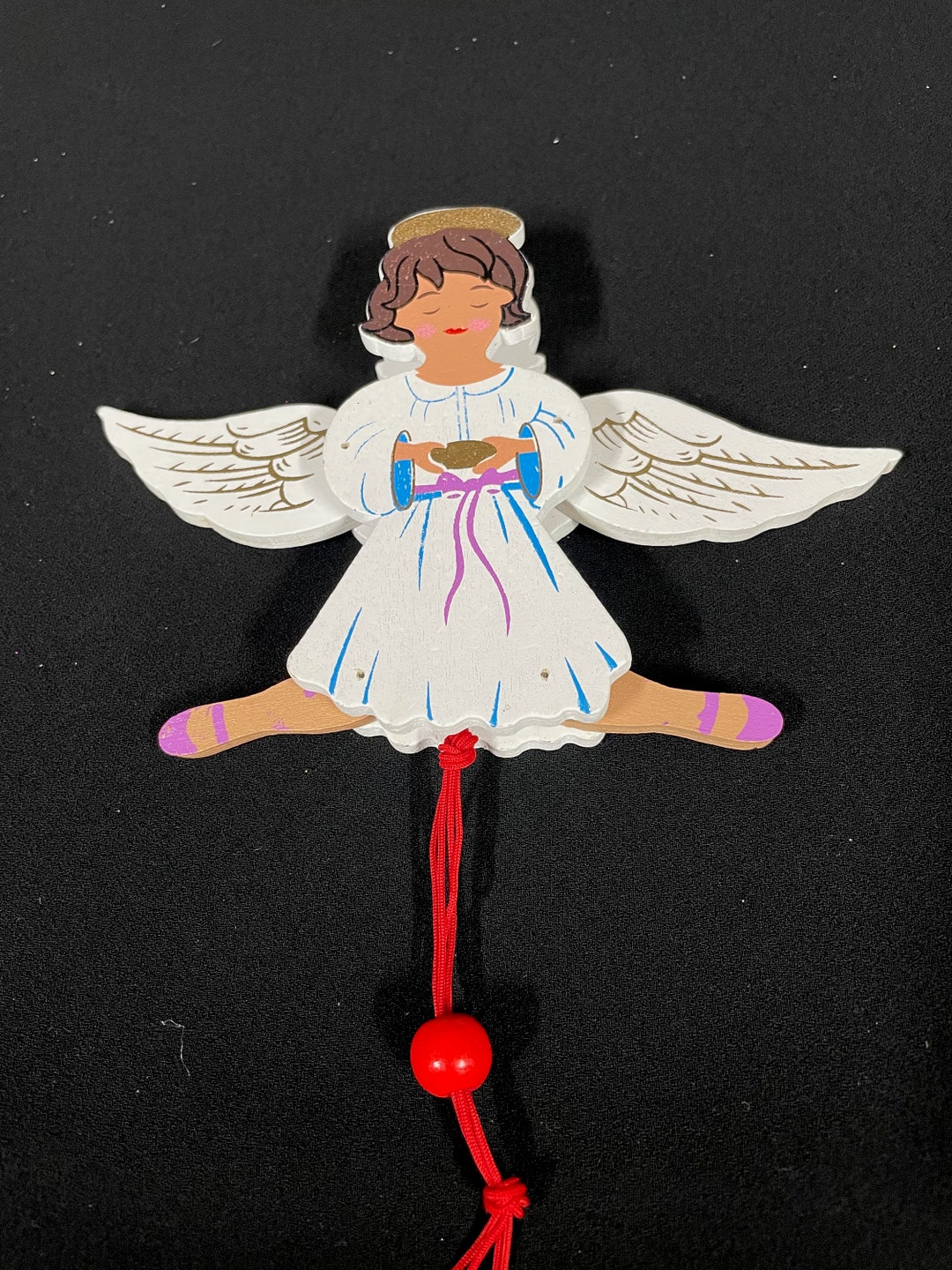 Black Angel Pull Puppet - Etsy