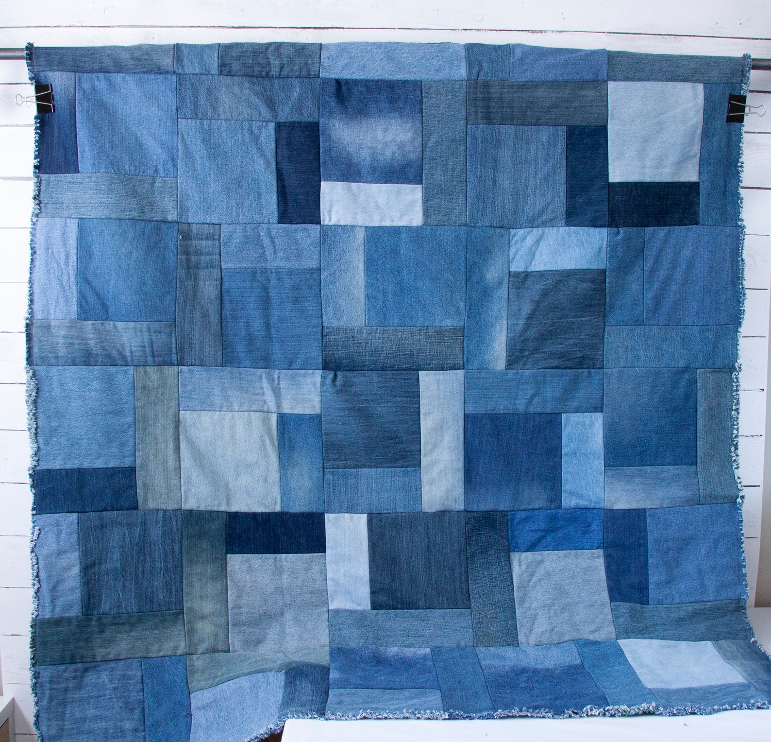 Just Jeans // Rag Quilt // Recycled Denim Front and Back // 50”x60” - Etsy