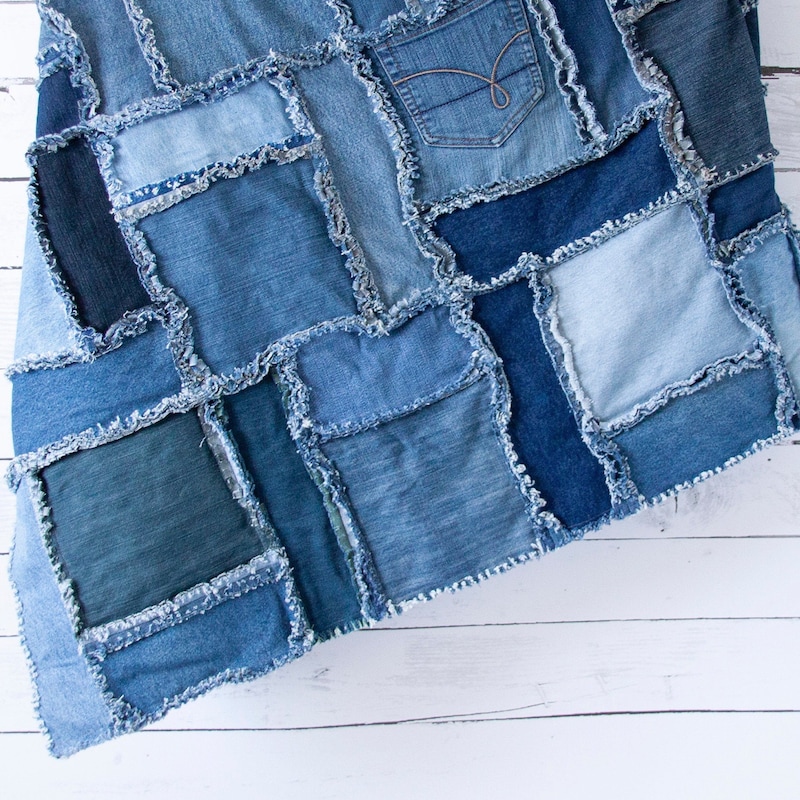 Denim Rag Quilt - Etsy