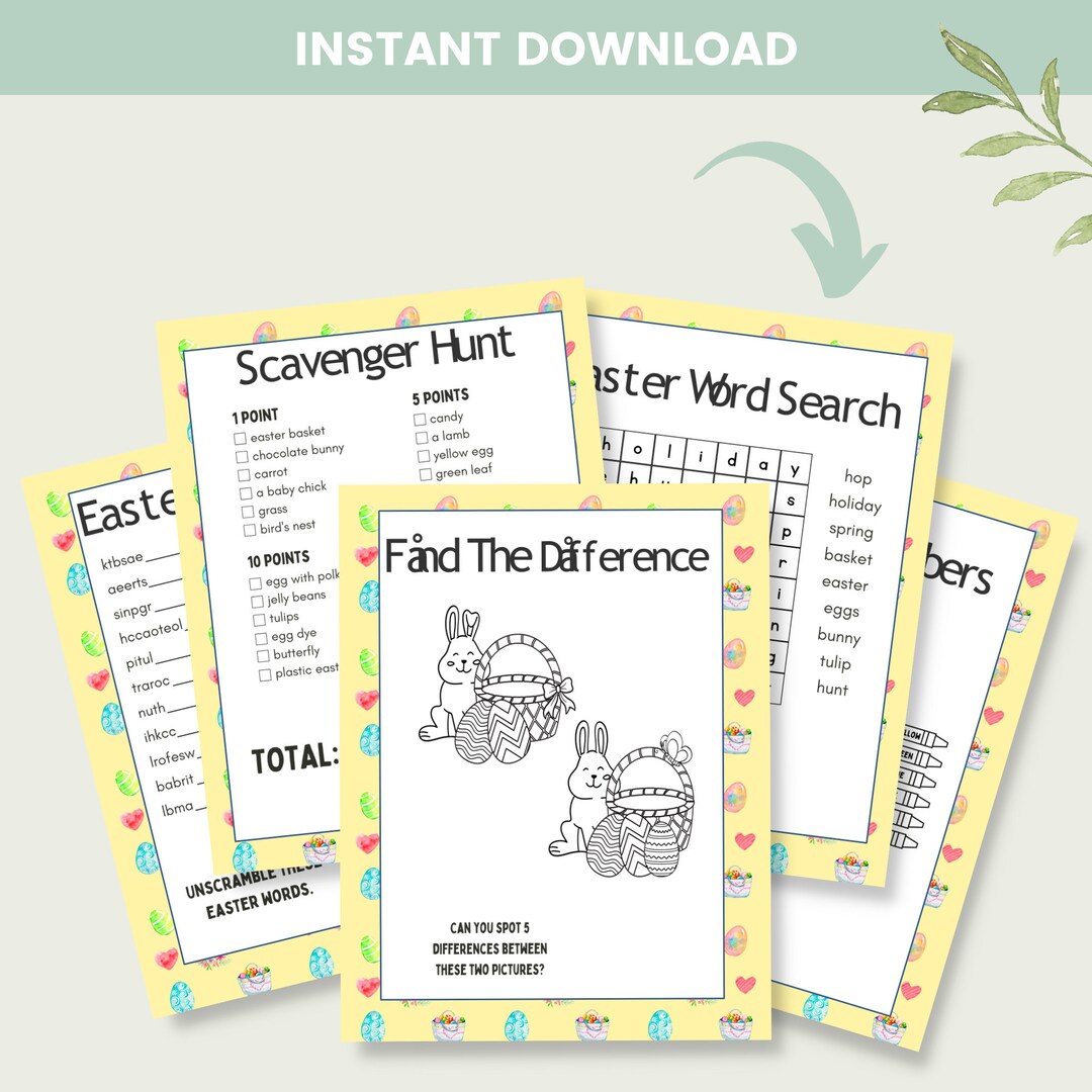 12 EASTER Mazes Dot to Dot ,coloring Page, Ect for Kids - Etsy