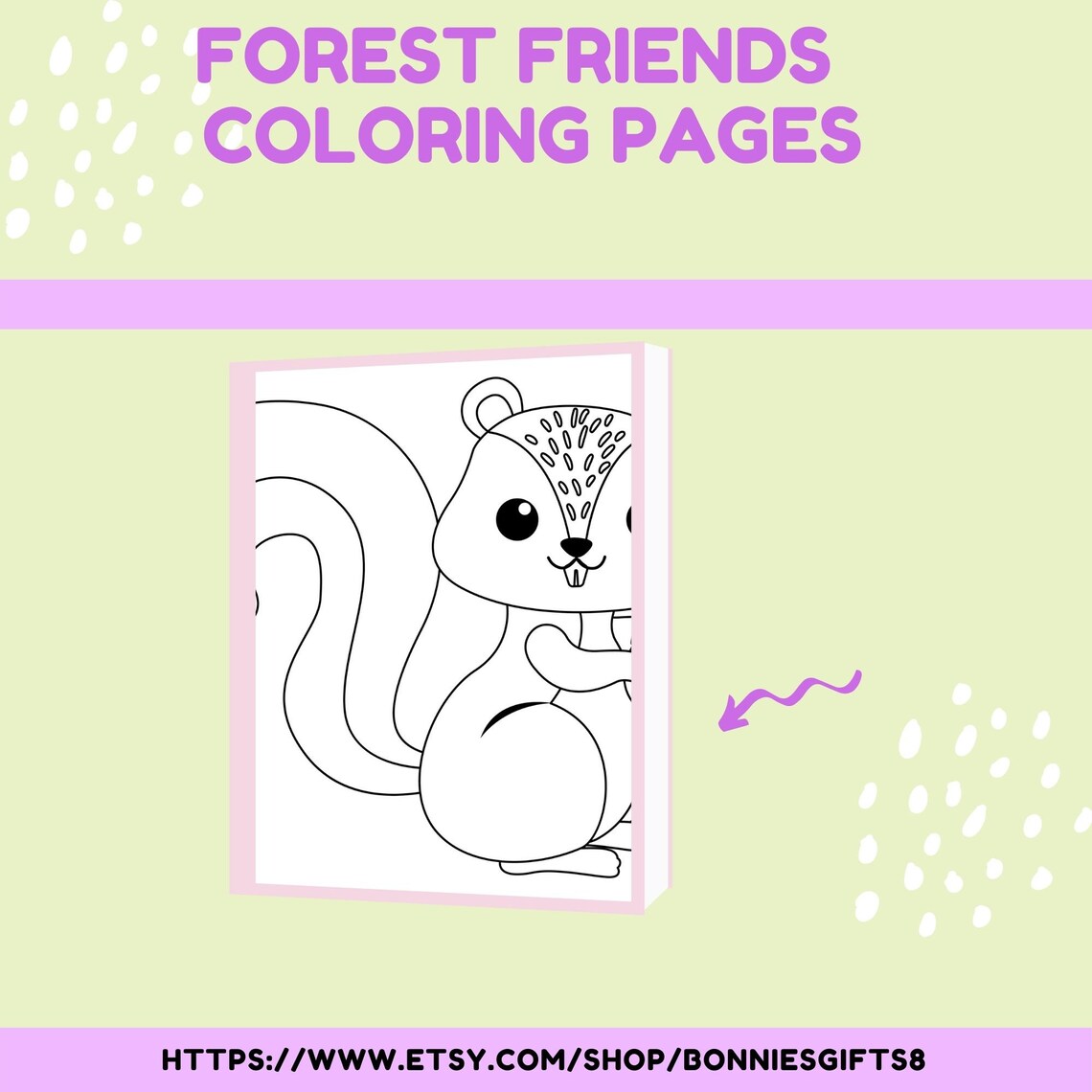 Printable 7 Cute Forest Friends Coloring Pages. Digital Download for ...