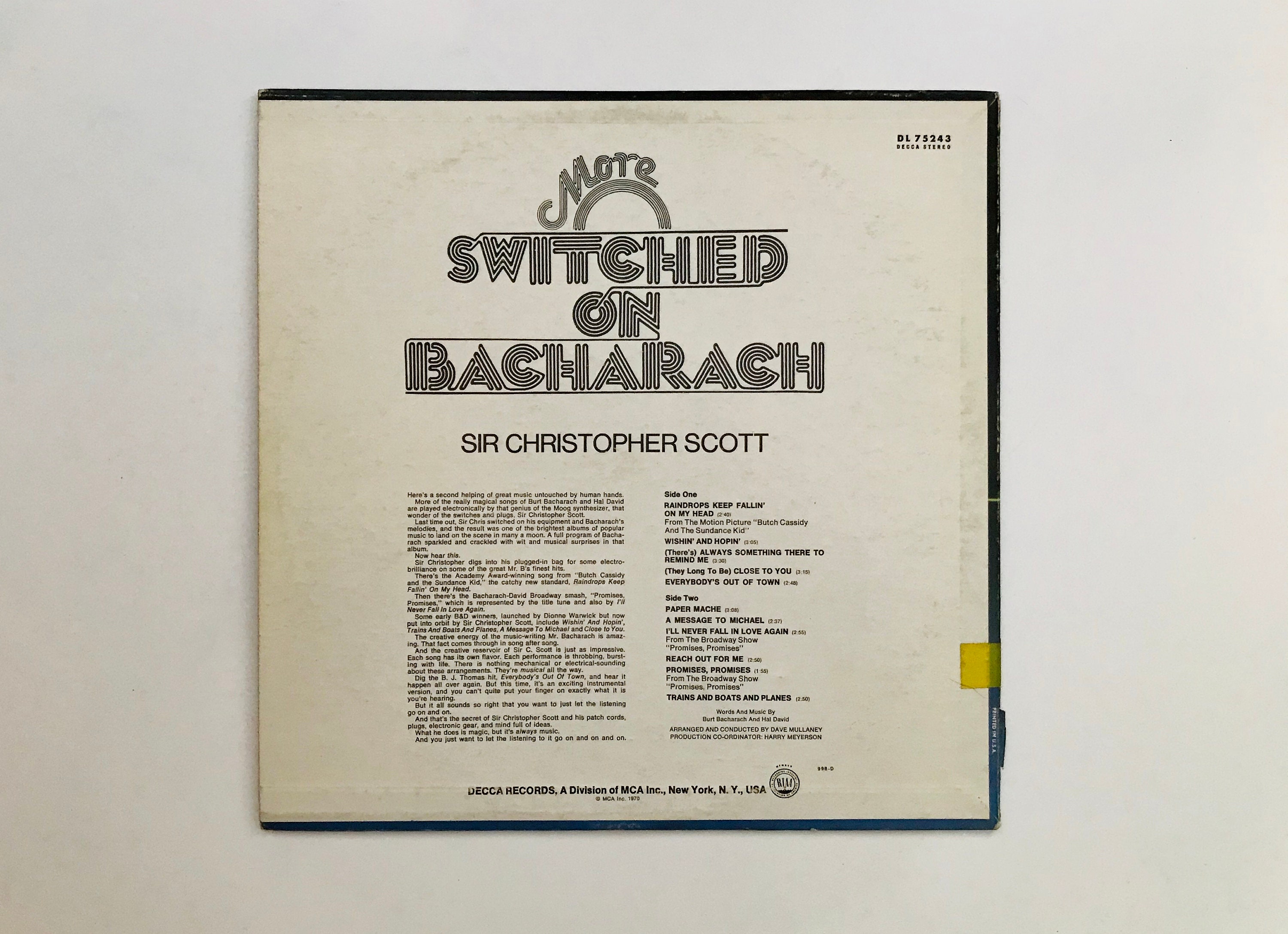 More Switched on Bacharach Vintage LP Record Album Music - Etsy
