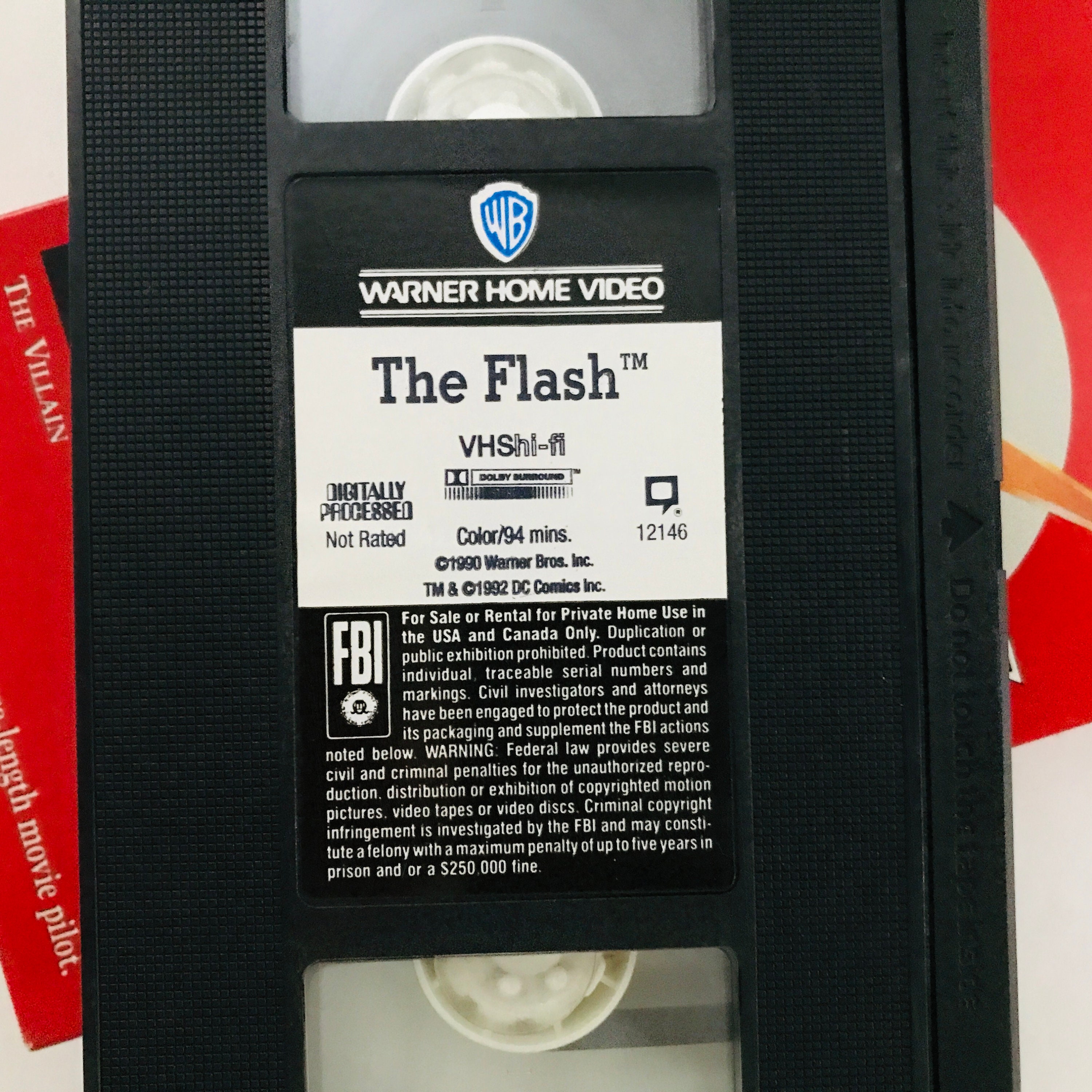 The Flash, 1992 John Wesley Shipp, Amanda Pays VHS Tape VCR Movie ...