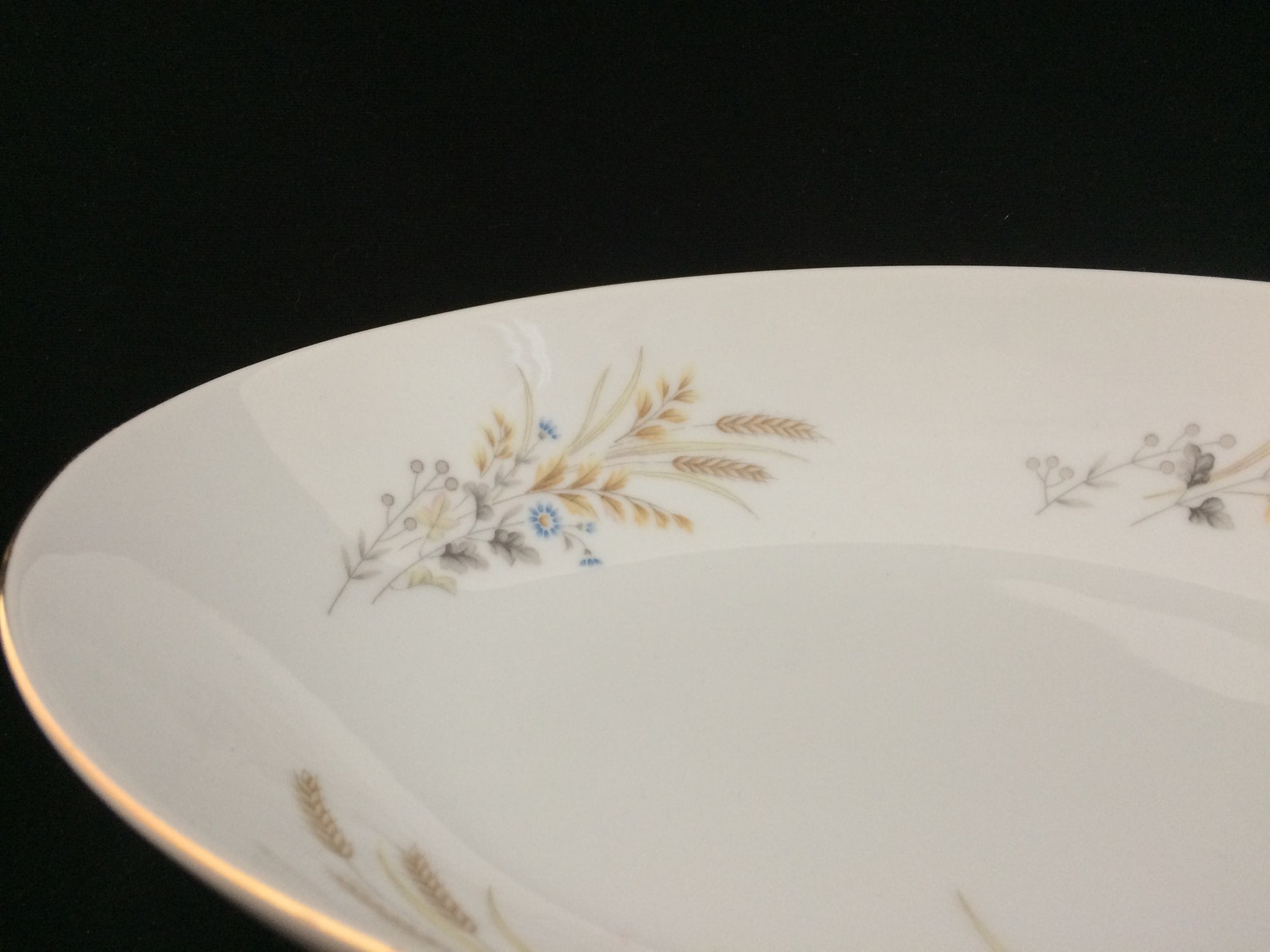 10 Inch OVAL VEGETABLE Fine China of Japan Autumn Wheat Gold - Etsy