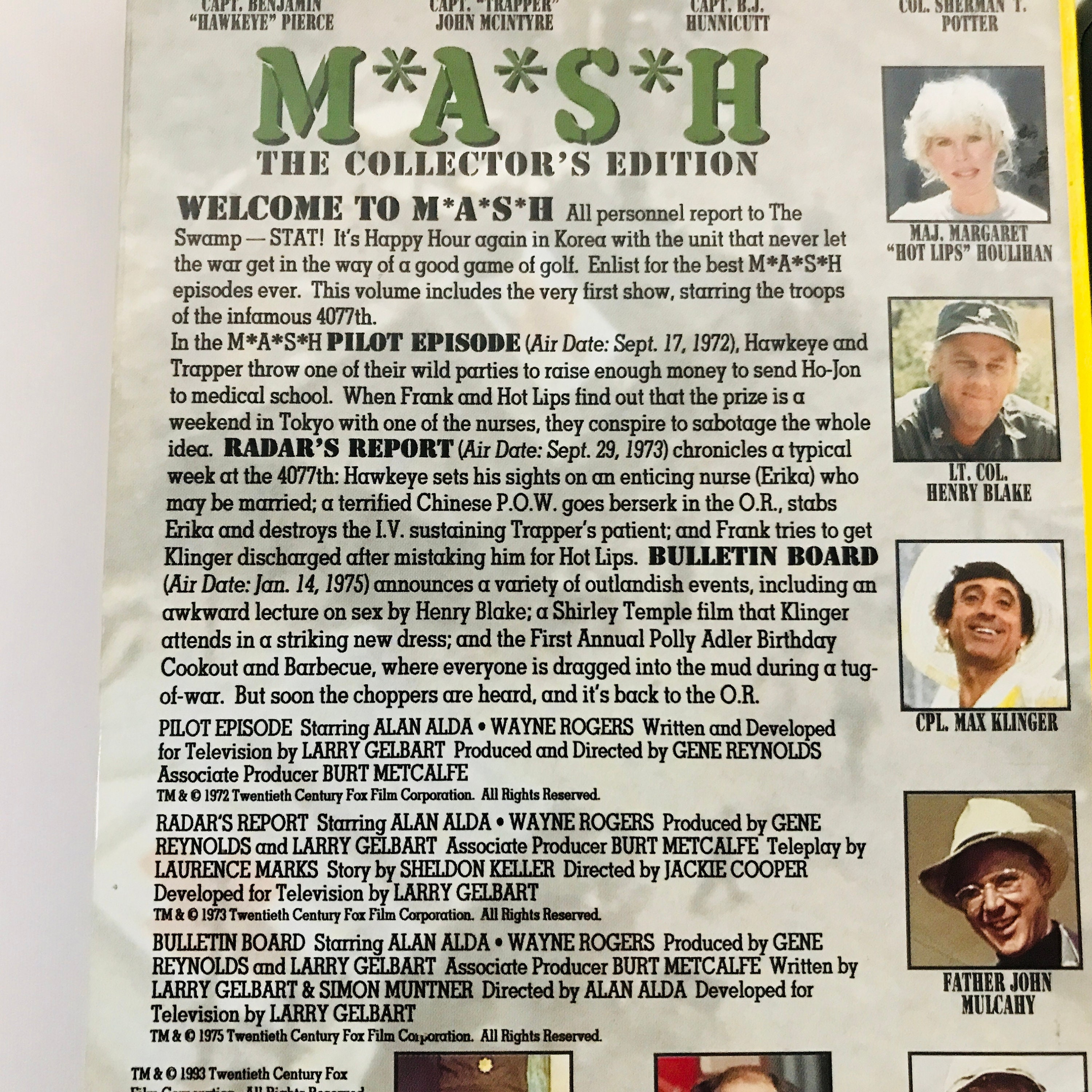 MASH the Collectors Edition 1993 Pilot Radars Report Retro - Etsy